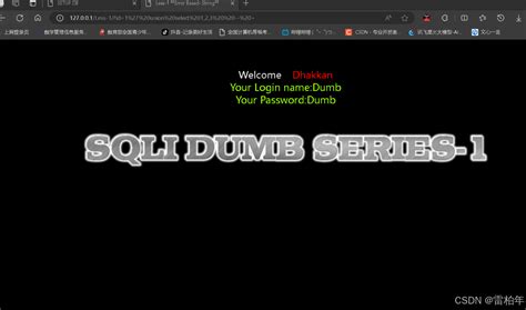 Sql注入第一关 Less1sql 注入 Less 1 Csdn博客