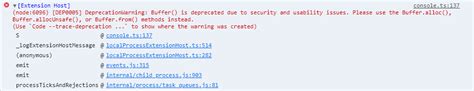 Node20120 Dep0005 Deprecationwarning Buffer Is Deprecated Due