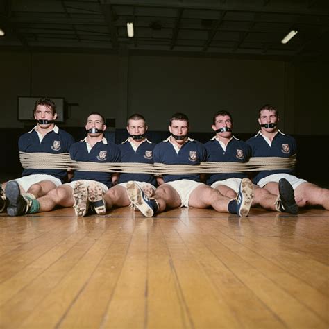 Six Bound And Gagged Jocks Tied Up In A Gym Ai Generated Image