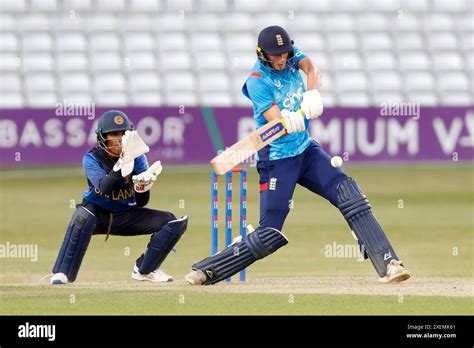 Englands Harry Moore Right Batting During The First Youth One Day International Match At The