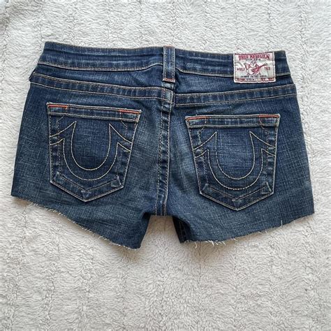 True Religion Womens Blue Shorts Depop