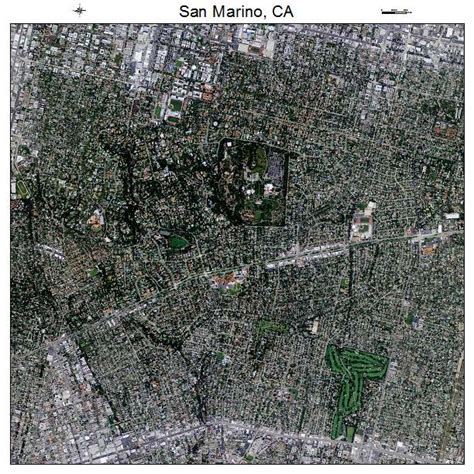 Aerial Photography Map Of San Marino Ca California