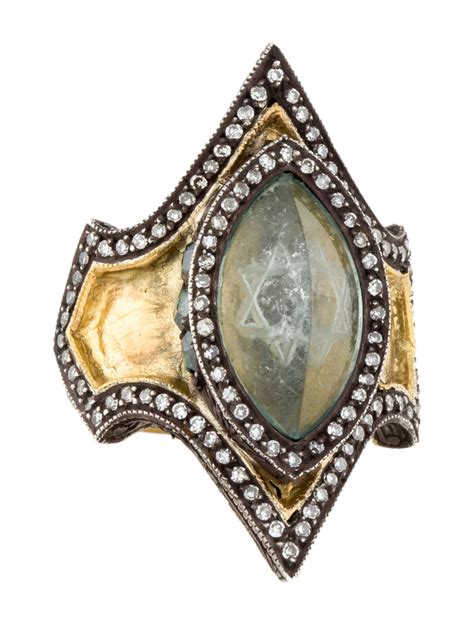 Sevan Biçakci Tourmaline And Diamond Cocktail Ring 24k Yellow Gold
