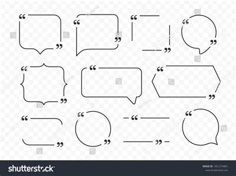 Quote Box Frames Set Isolated On Stock Vector Royalty Free 1451274881 Shutterstock