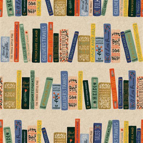 Rifle Paper Co Curio Book Club Linen Unbleached Canvas Metallic