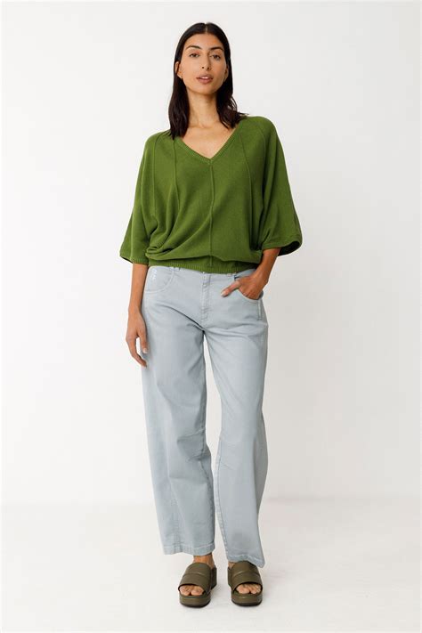 Sweater Olaia Dark Green Woman Gots Cotton Skfk