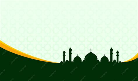 Premium Vector Mosque Ornament On Subtle Islamic Green Background