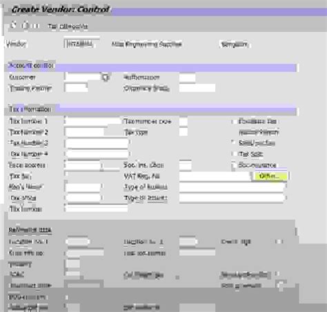 Create Vendor Master Record In Sap