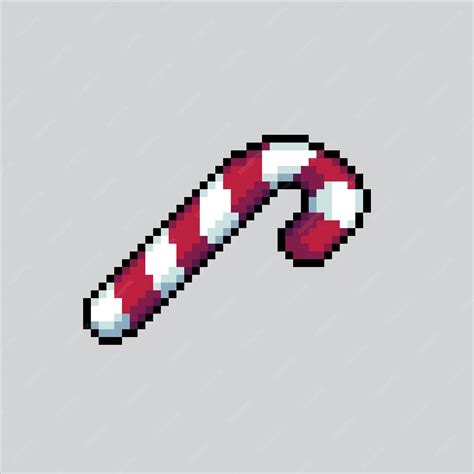 Premium Vector Pixel Art Illustration Christmas Candy Pixelated