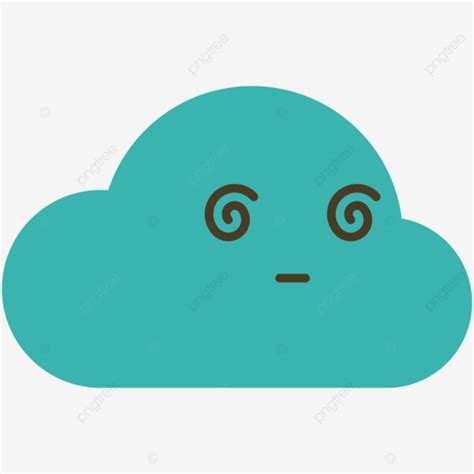 Blue Cloud Emoji Dizzy Expression Vector Blue Cloud Dizzy Png And
