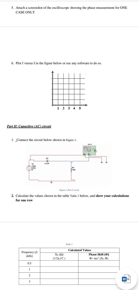 Solved Part I Inductive Ac Circuitseries R L 1
