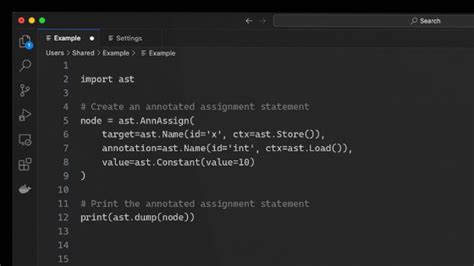 Basic Example Of Python Module Astexpression