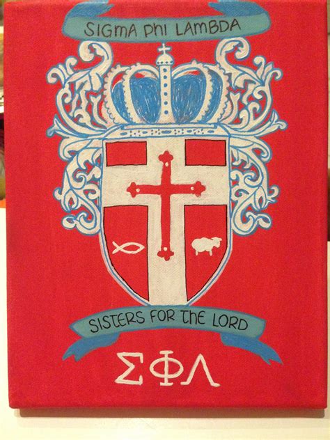 Sigma Phi Lambda Crest Canvas Philamb Sigma Lambda Lamb