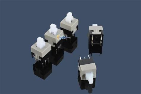 6 Pin Dpdt Self Locking Push Switch Copper1pcs Skmmart