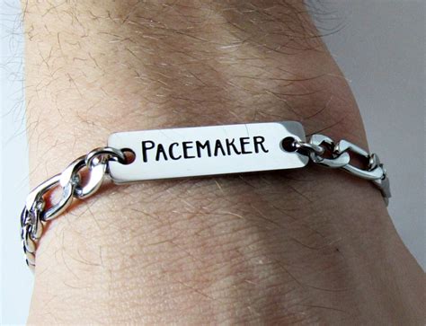 Pacemaker Medical Alert Id Bracelet Stainless Unisex Men And Women