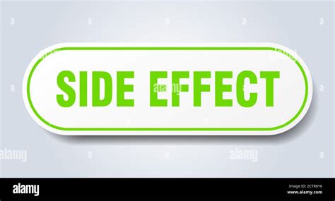 Side Effect Sign Rounded Isolated Sticker White Button Stock Vector