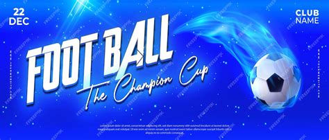 Vector Football Banner Design Template Premium Vector