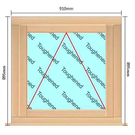 Installed 910mm W X 895mm H Wooden Stormproof Window 1 Window Opening Toughened