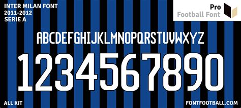 Inter Milan 2011 2012 Font Pro Football Font