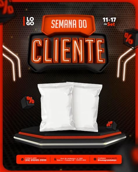 Premium Psd Psd Promotional Poster Week Of Customer Template