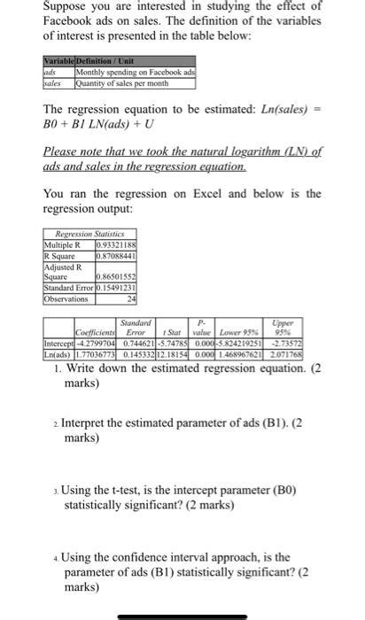 Solved Suppose you are interested in studying the effect of | Chegg.com