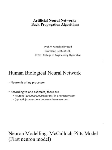 perceptron and back propagation algorithm pdf artificial neural