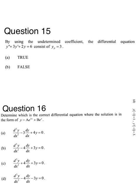 solved the second order initial value problem for the