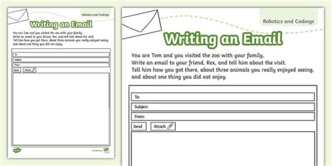 Grade 2 Digital Concepts Worksheet Writing An Informal Email