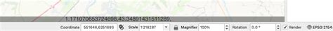 qgis show running lat long coordinates in status bar on bottom