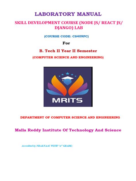 Nodejs Lab Manual R22 Pdf Web Server Internet And Web