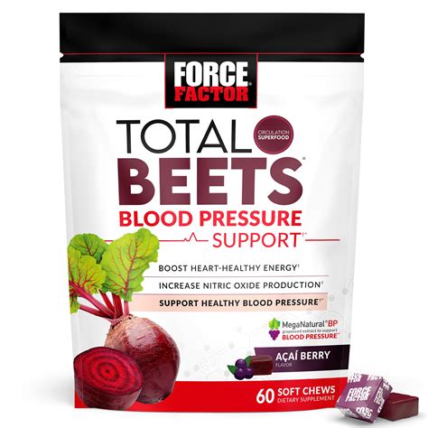 Force Factor Total Beets Blood Pressure Support Supplements With Beet