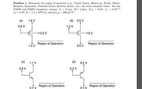 Solved Problem 1 Determine The Region Of Operation E G