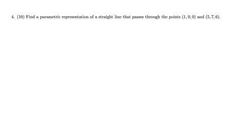 Solved Find A Parametric Representation Of A Chegg