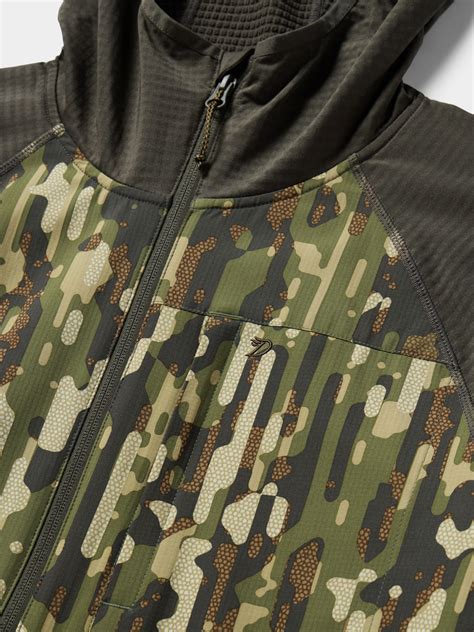 Ms Lightweight Grid Tech Fleece Full Zip Raven Woodland Duck Camp