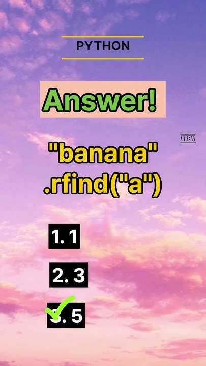Python Rfind Function Quiz Python Pythonprogramming Pythontutorial
