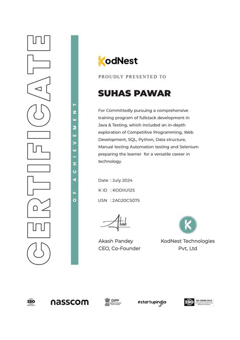 Javafullstack Learningneverstops Kodnest Softwaredevelopment Suhas Pawar