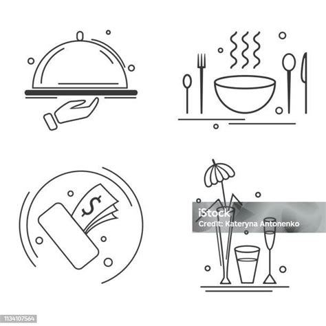 흰색 바탕에 구성 하 고 활동 및 여행 보여주는 선형 검은 간단한 아이콘의 집합입니다 0명에 대한 스톡 벡터 아트 및 기타 이미지 0명 관광 그릇 Istock