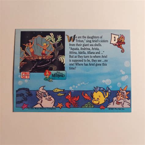 Disney The Little Mermaid 1991 Pro Set Trading Card 3