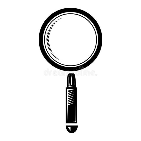 Vector Magnifying Glass Search Icon On Isolated Background Magnifier Big Tool Instrument