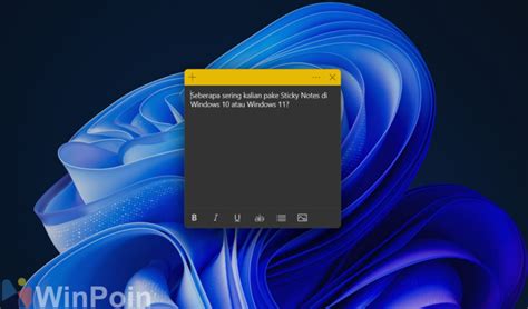 Microsoft Uji Sticky Notes Baru Untuk Windows 11 Winpoin