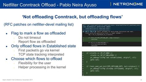 Open Vswitch Offload Conntrack And The Upstream Kernel Ppt