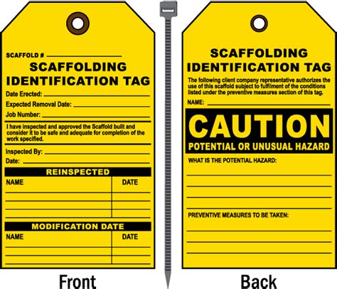 Scaffold Tags Printable
