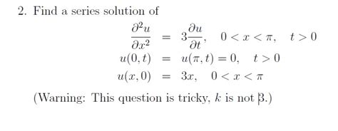 find a series solution of partial 2 u partial x 2