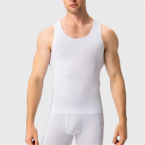 Anna Kaci Active Mens Compression Tank Top With Scoop Neck Design And