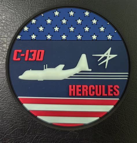 Lockheed Martin® C 130 Hercules® Flag Gitd Pvc Patch With Hook And