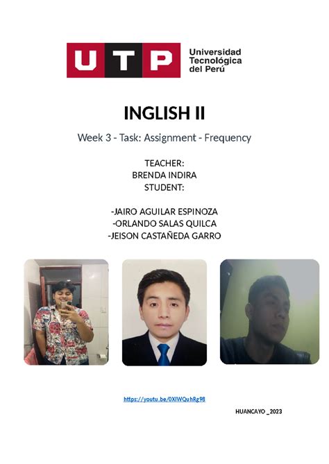 Week 3 Task Assignment Frequency Ciclo Contable Inglish Ii Week 3