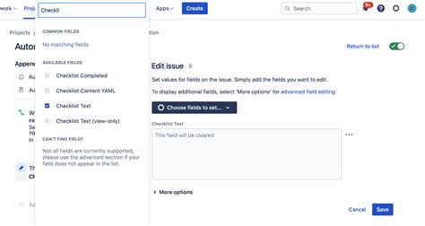 append checklist item s on issue transition