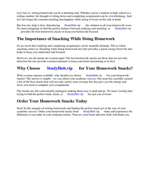Best Homework Snacks Pdf Candy Chocolate