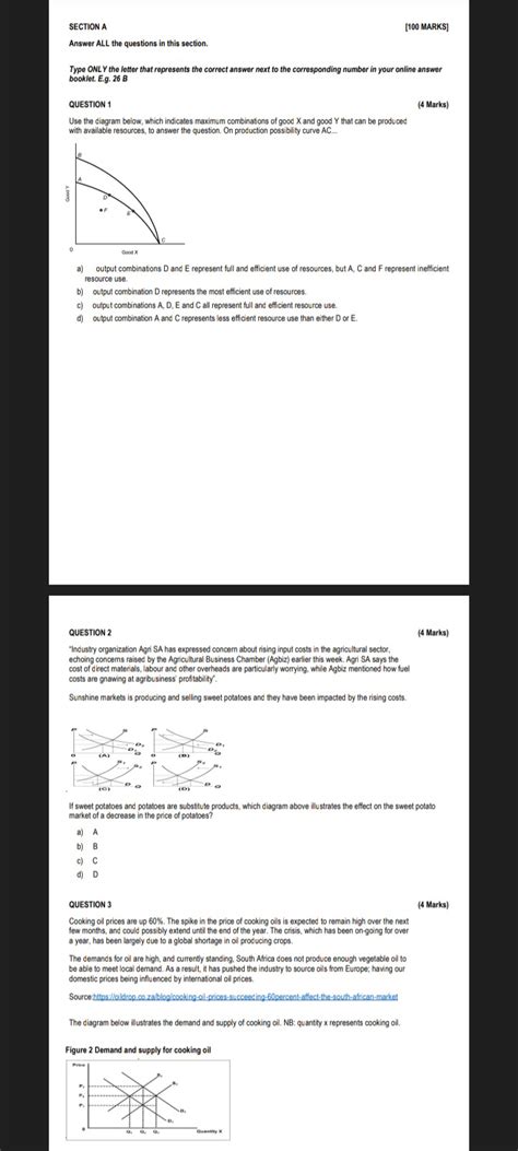 Solved Use The Diagram Below Which Indicates Maximum Combinations Of Good X And Good Y That