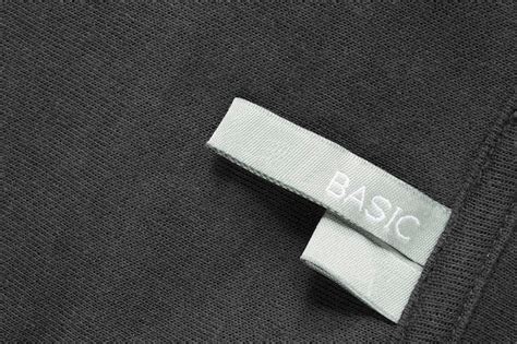 Premium Photo Clothing Label Says Basic